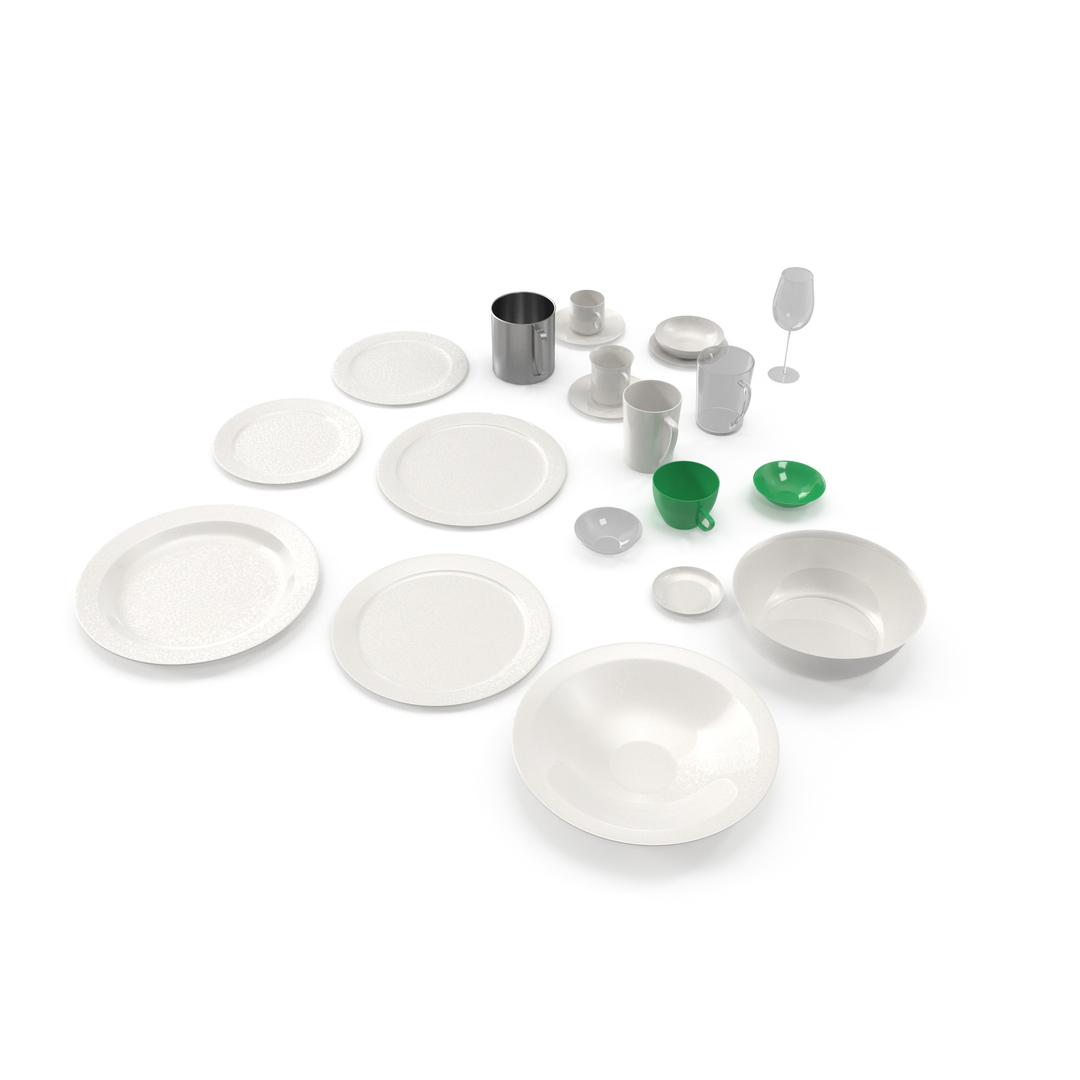 3D Set Of Dishes - TurboSquid 2225456