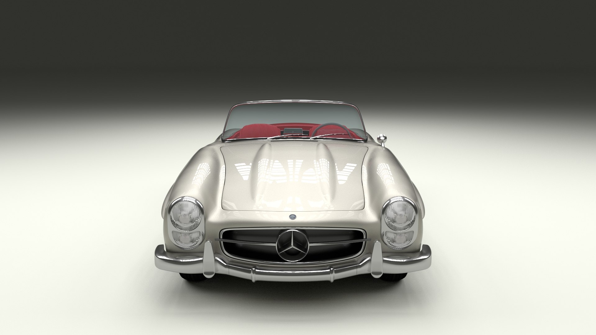 Blend Mercedes 300sl Roadster Modeled