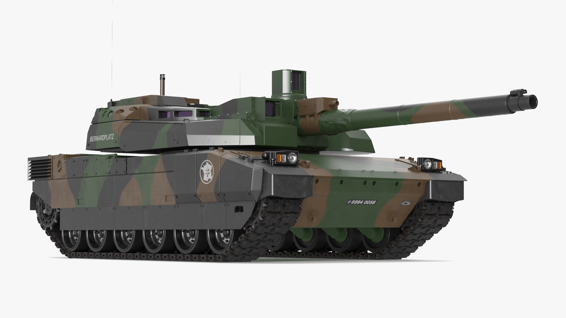 amx-56 leclerc french main 3d model