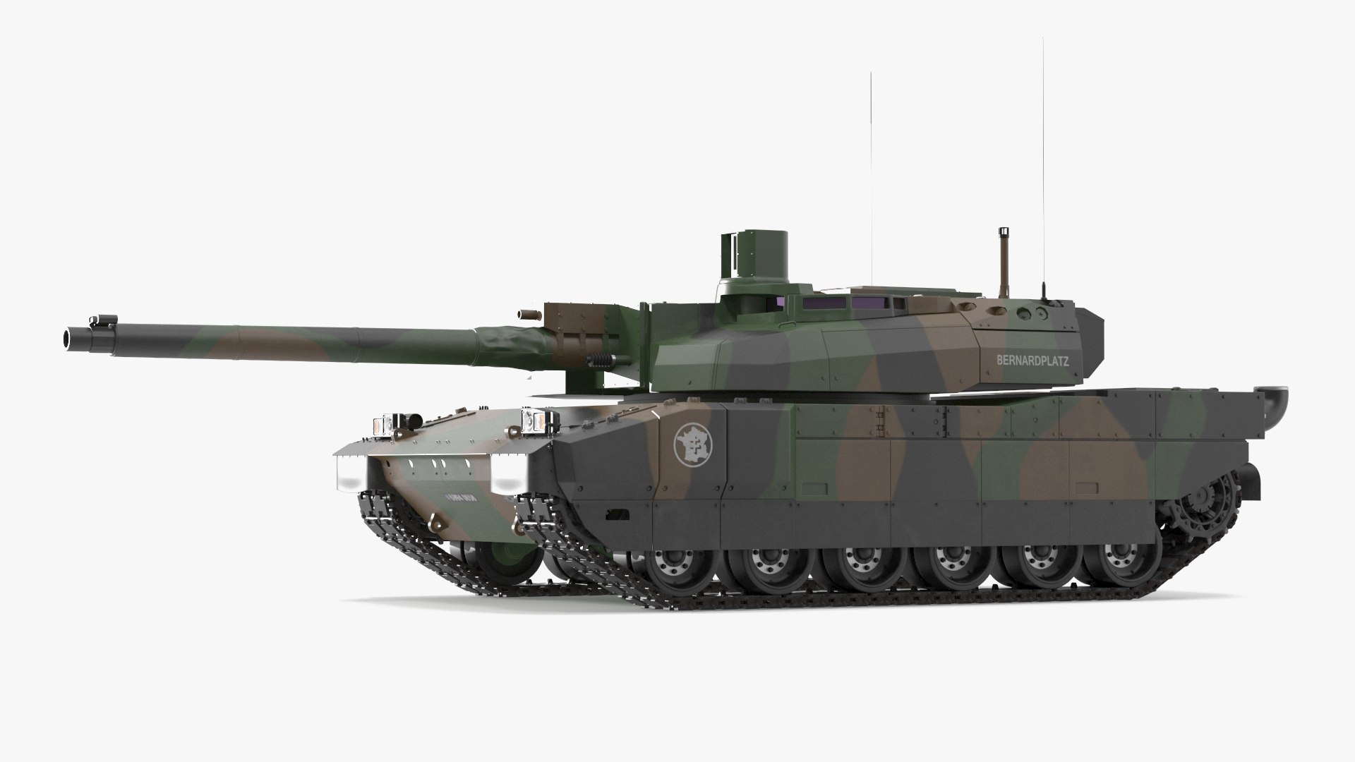 amx-56 leclerc french main 3d model