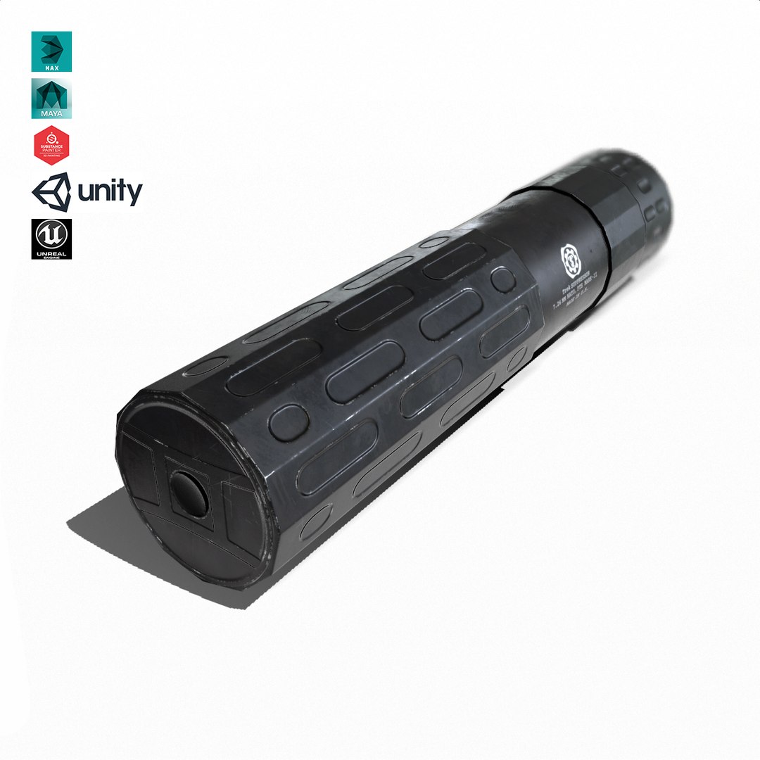 3D suppressor weapon attachment - TurboSquid 1395793