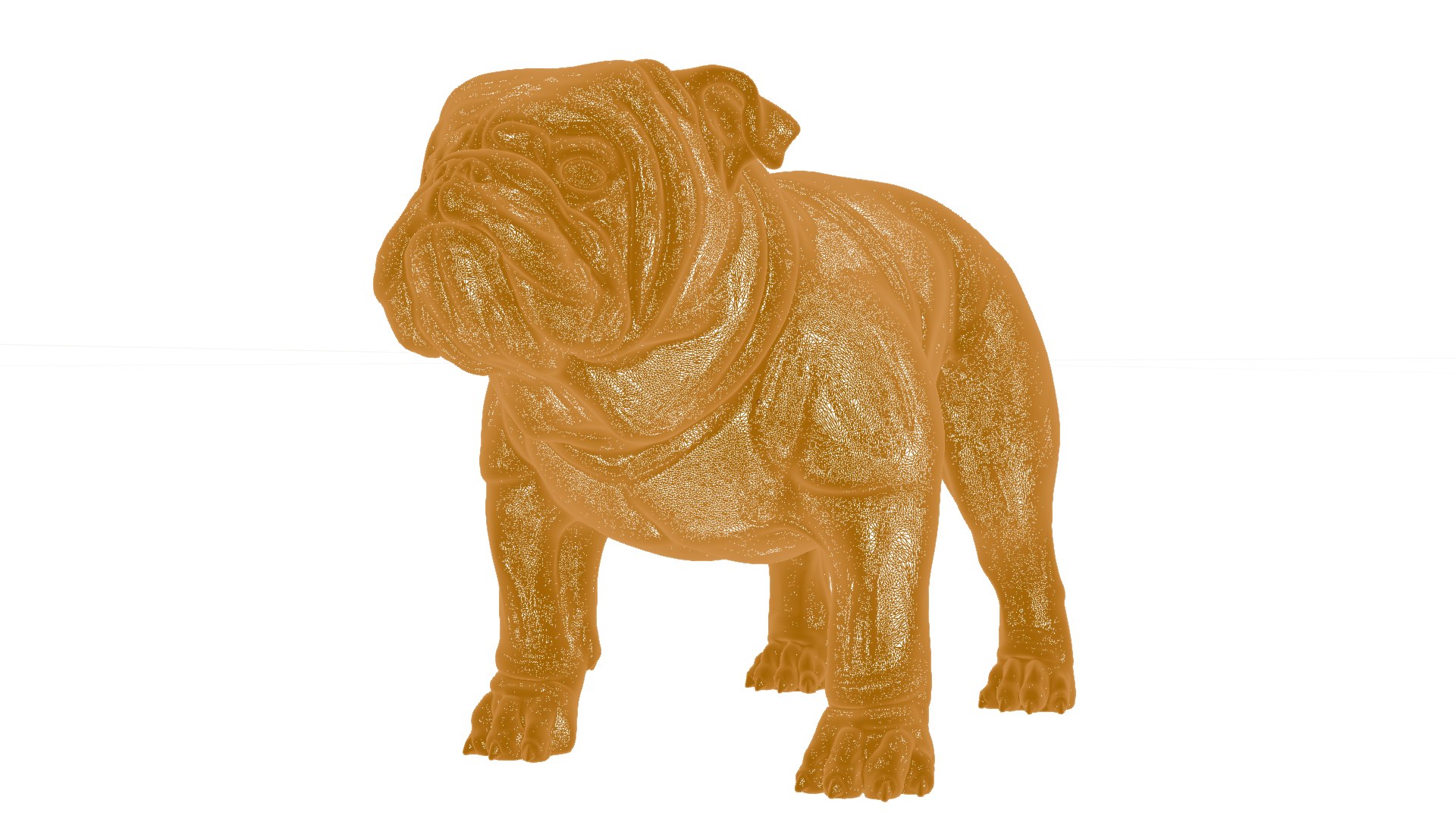 3D Model English Bulldog Stand Pose - TurboSquid 2218928