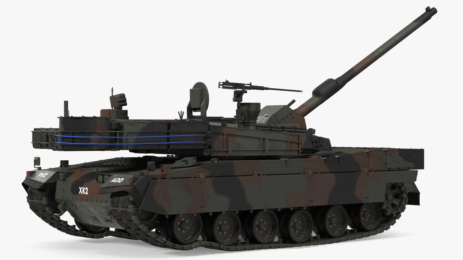 3D Korean K2 Tank Camouflage Color Rigged Model - TurboSquid 2225238