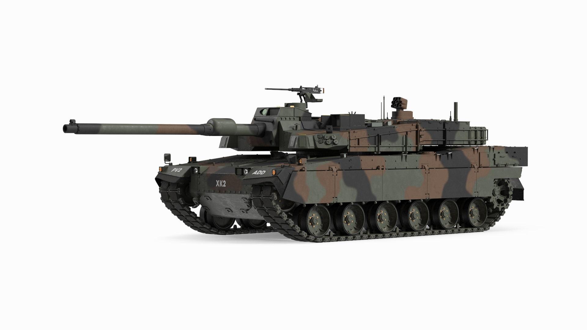 3D Korean K2 Tank Camouflage Color Rigged Model - TurboSquid 2225238