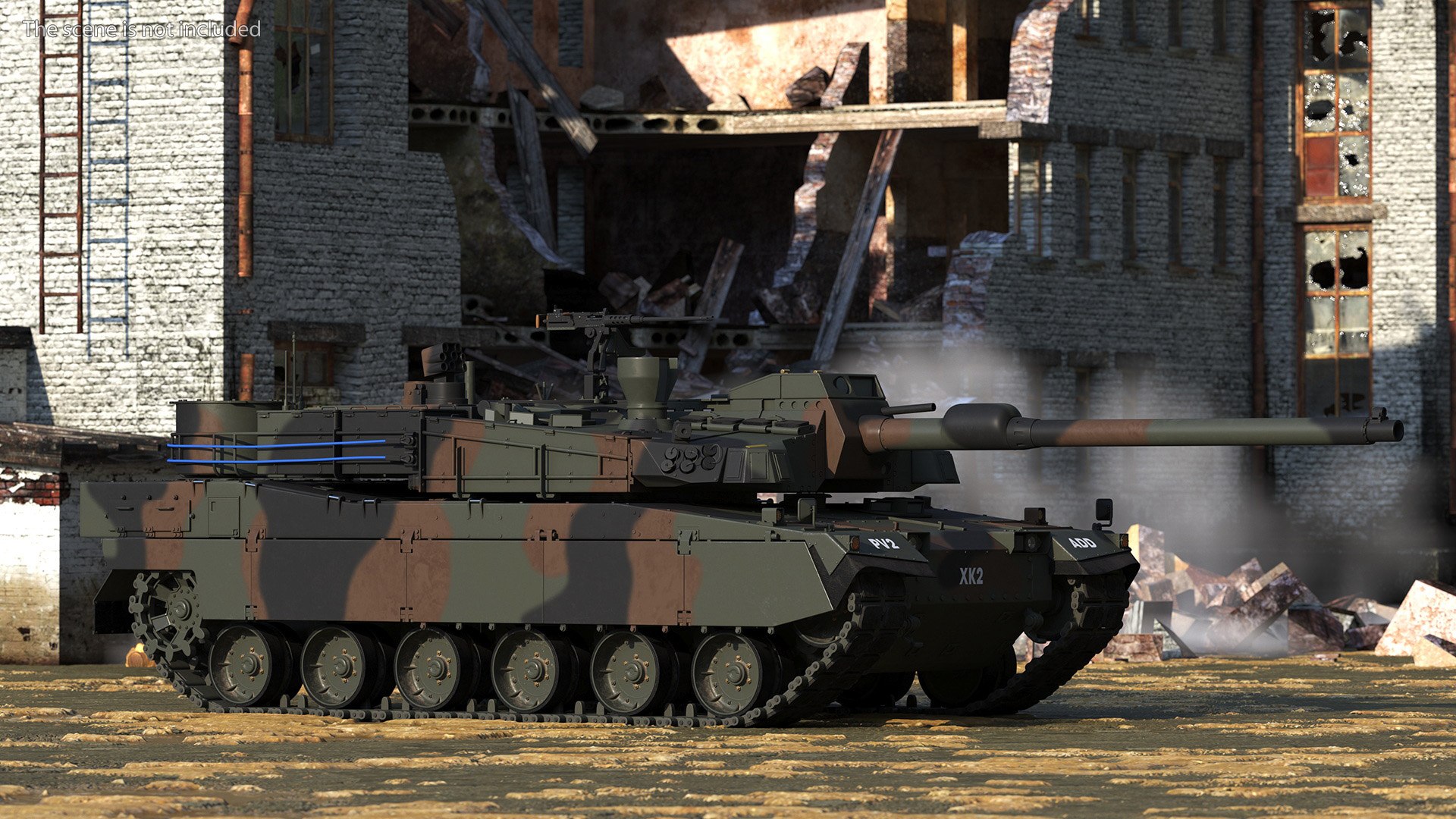 3D Korean K2 Tank Camouflage Color Rigged Model - TurboSquid 2225238