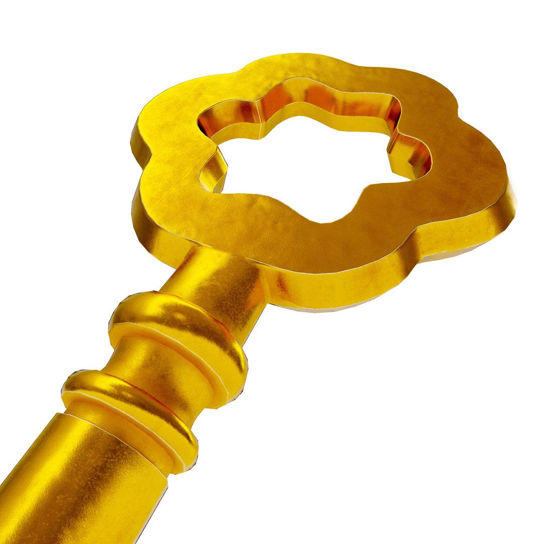 Vintage gold key 3d model model - TurboSquid 1976724