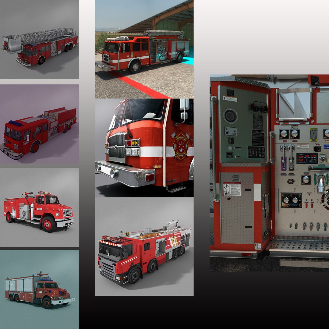 Fire Engines Collection 3D Model - TurboSquid 2131051