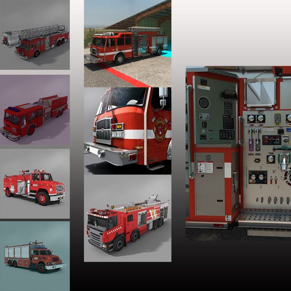 Collection Fire Engine 3D Models for Download | TurboSquid