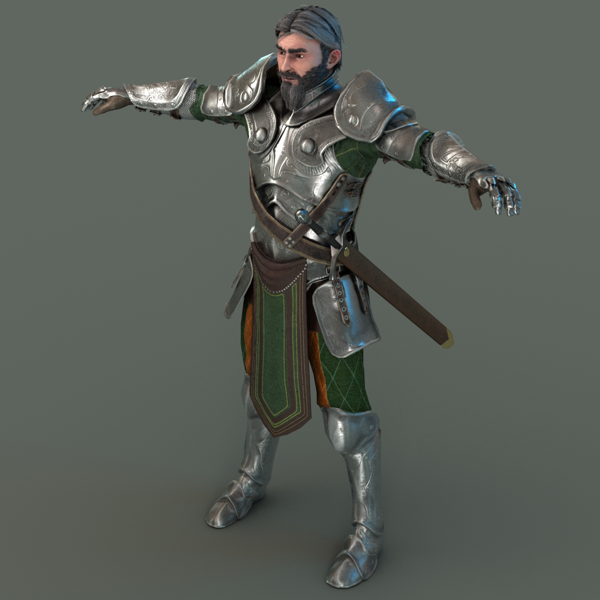 medieval knight 3d model