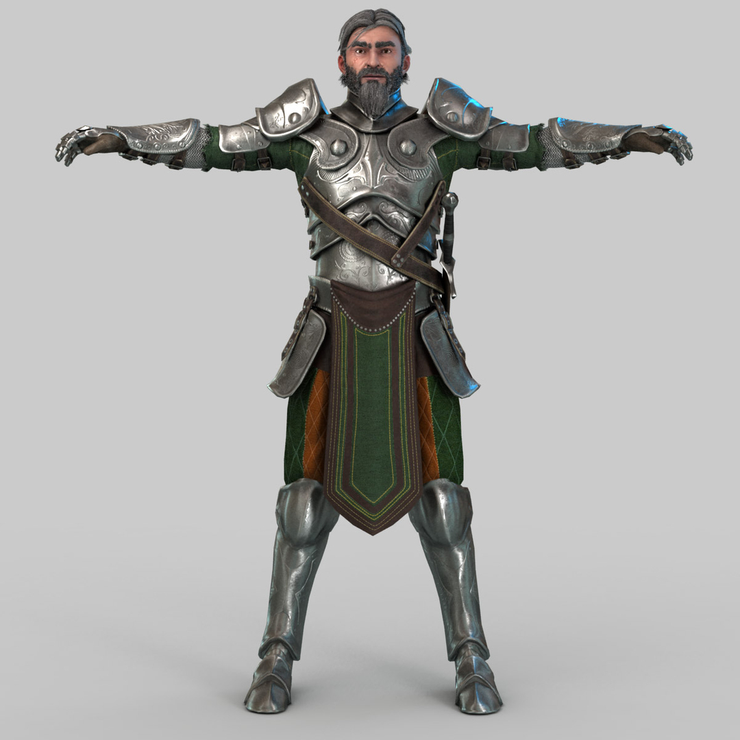 medieval knight 3d model