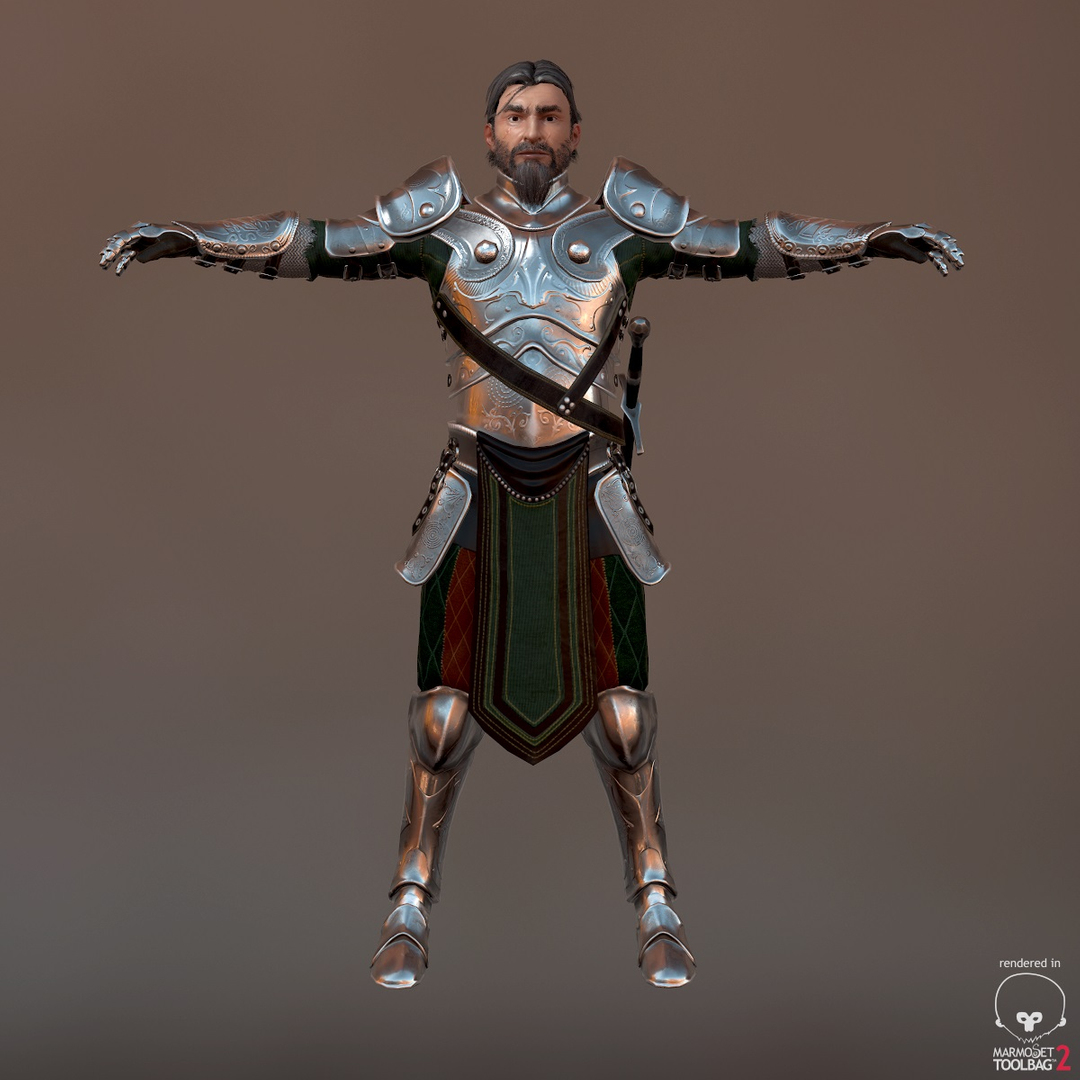 medieval knight 3d model