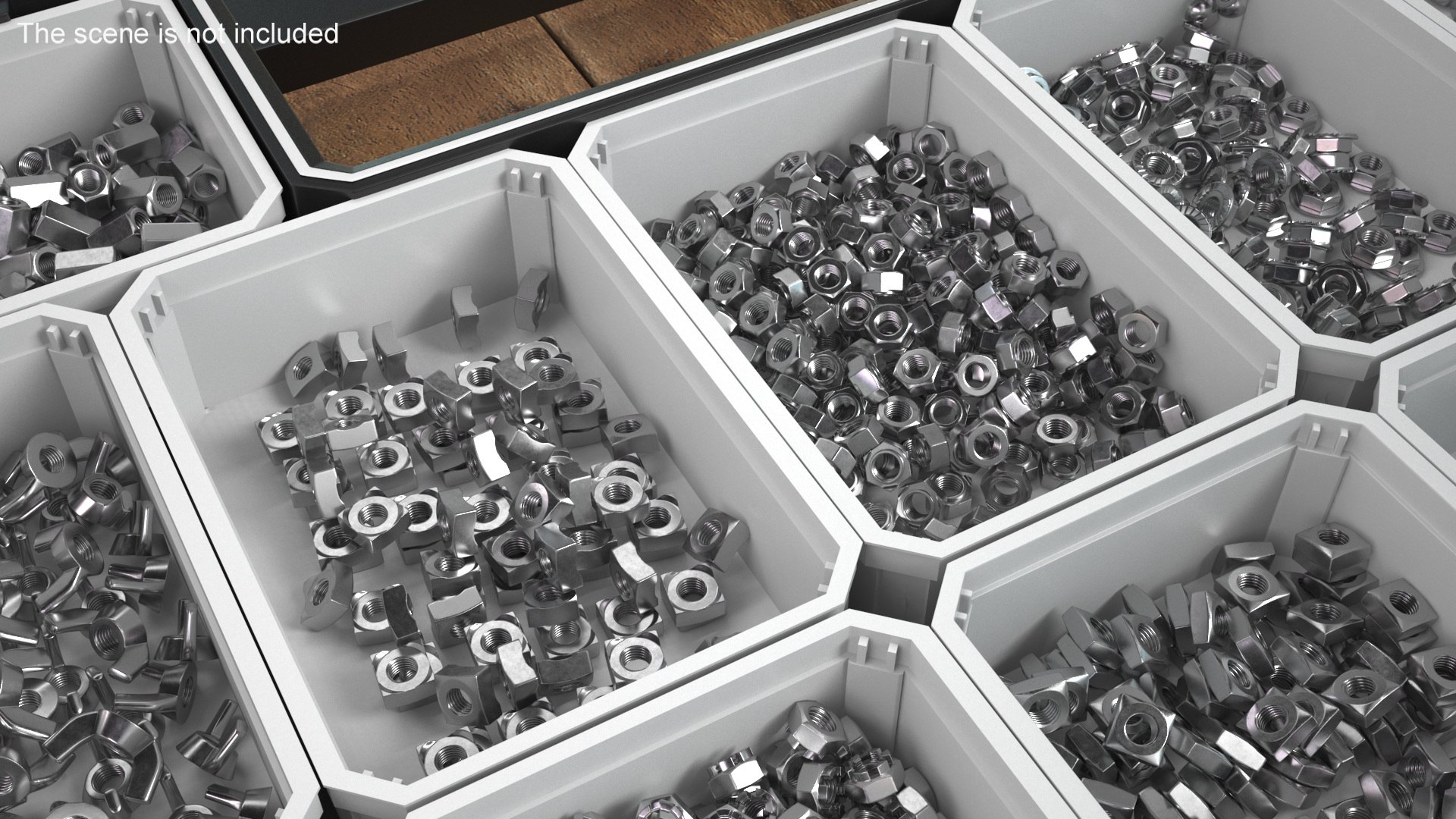 3D Chromed Steel Nuts Kit - TurboSquid 2256422