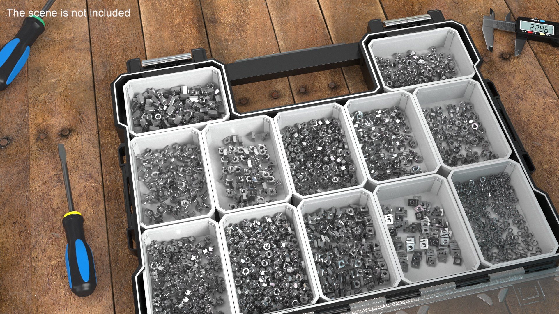 3D Chromed Steel Nuts Kit - TurboSquid 2256422