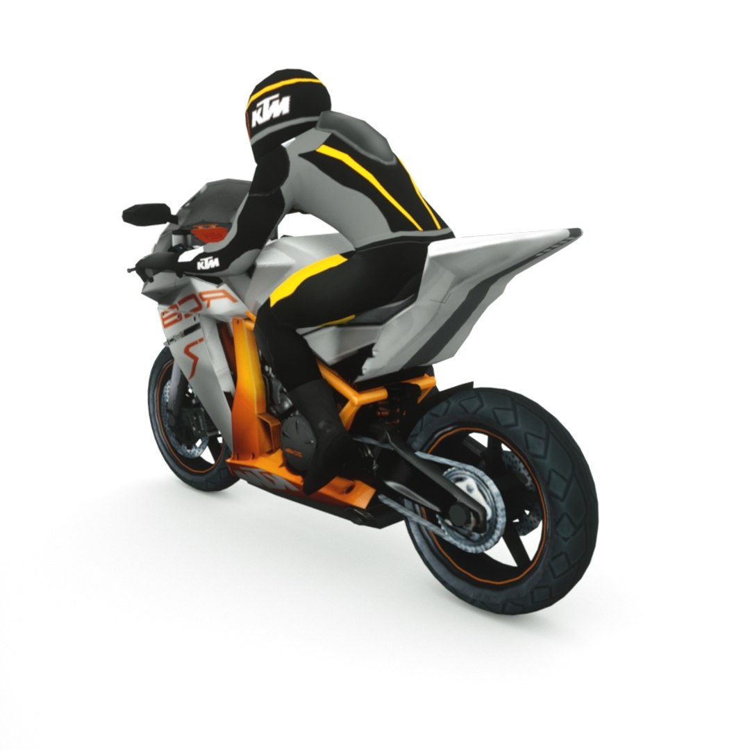 3d Model 2014 Ktm 1190 Rc8
