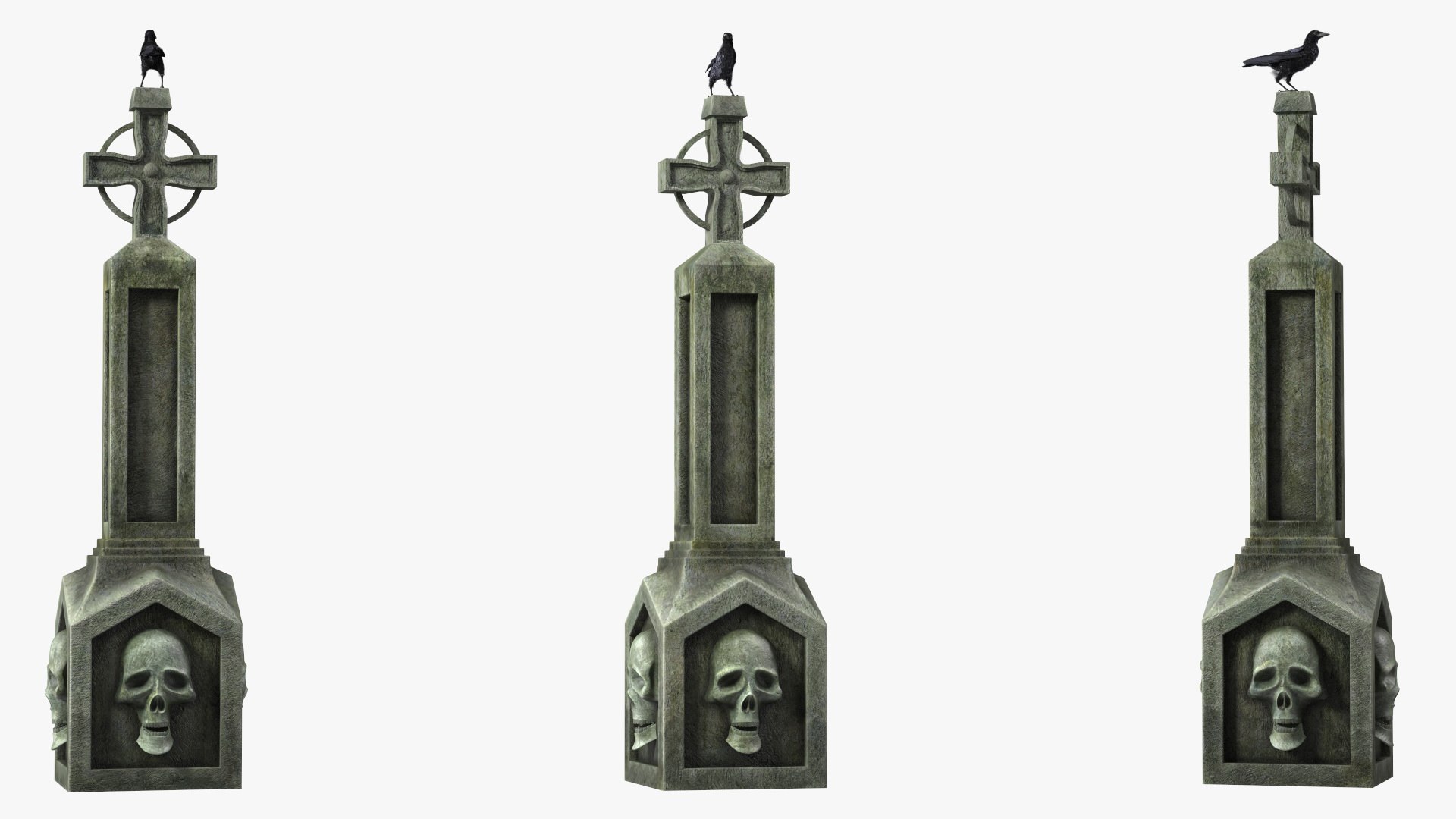 Raven On Halloween Tombstone Model - TurboSquid 2115667