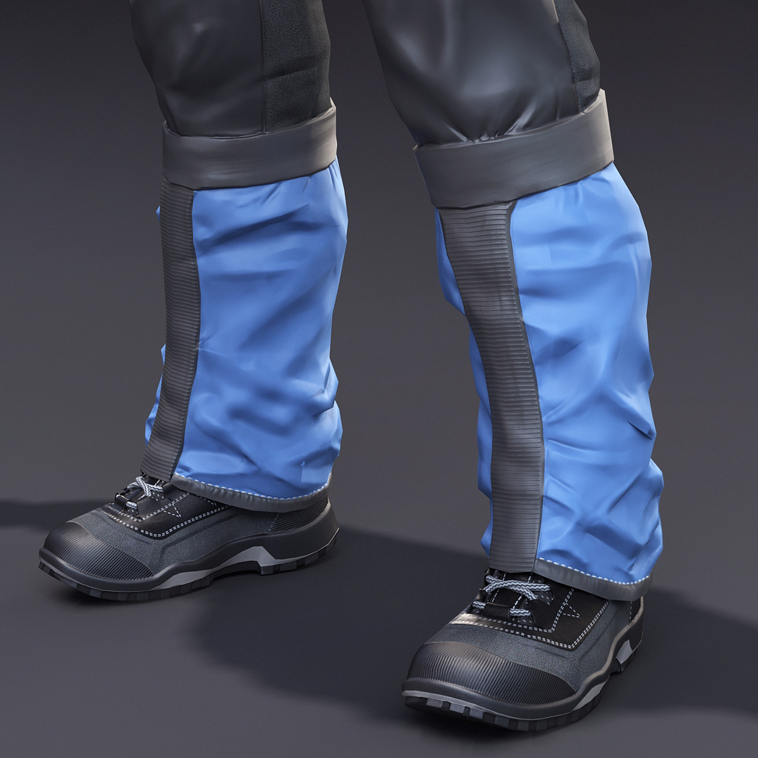 climber realistic boots 3d model