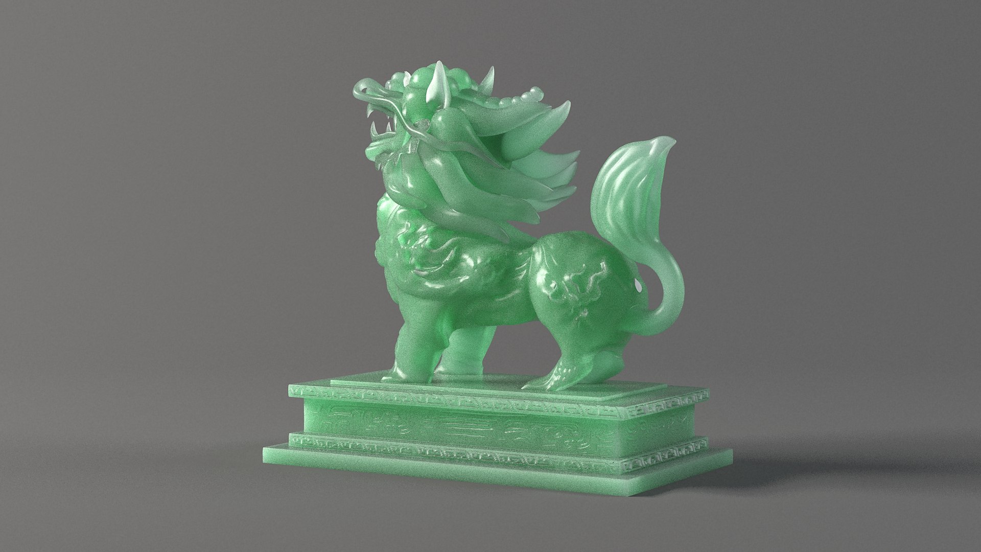 Carved Model Jade Seal Panlong Dragons 3D Model - TurboSquid 2242887