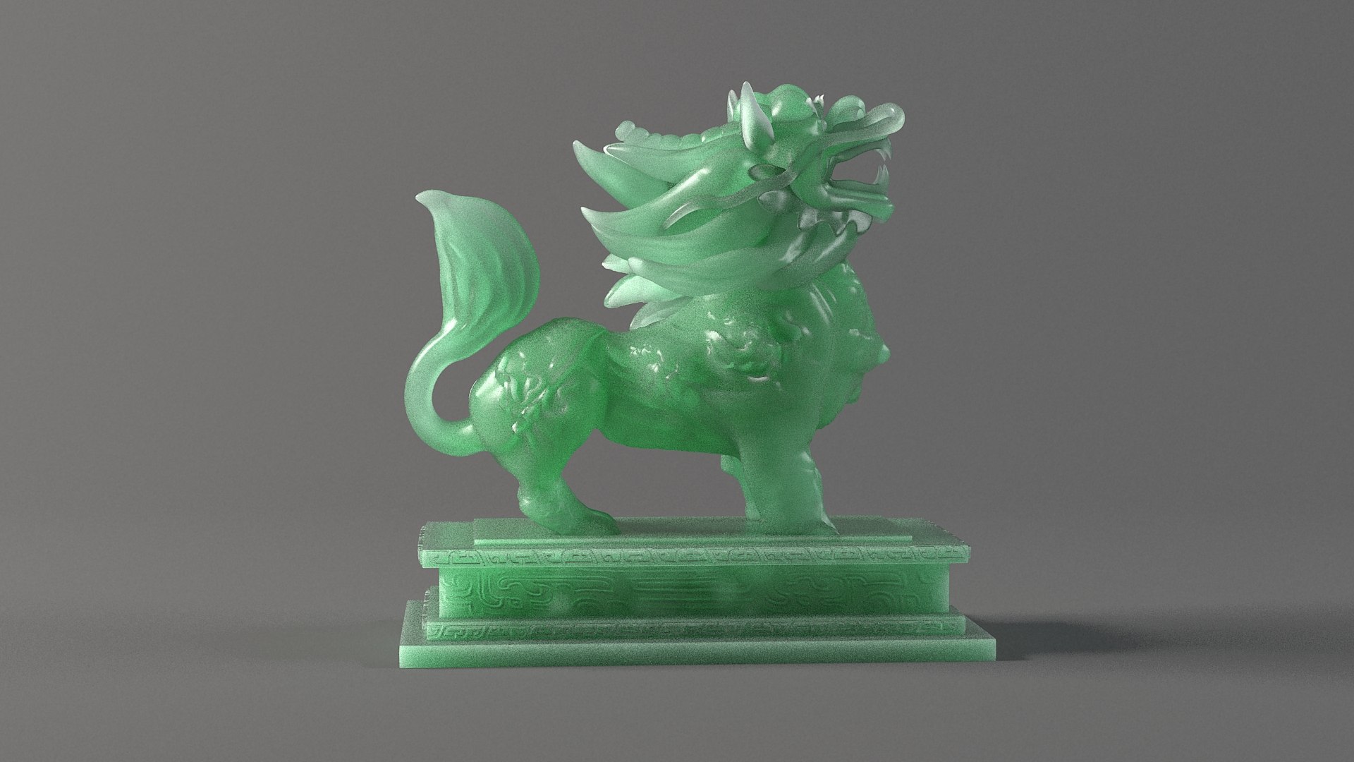 Carved Model Jade Seal Panlong Dragons 3D Model - TurboSquid 2242887