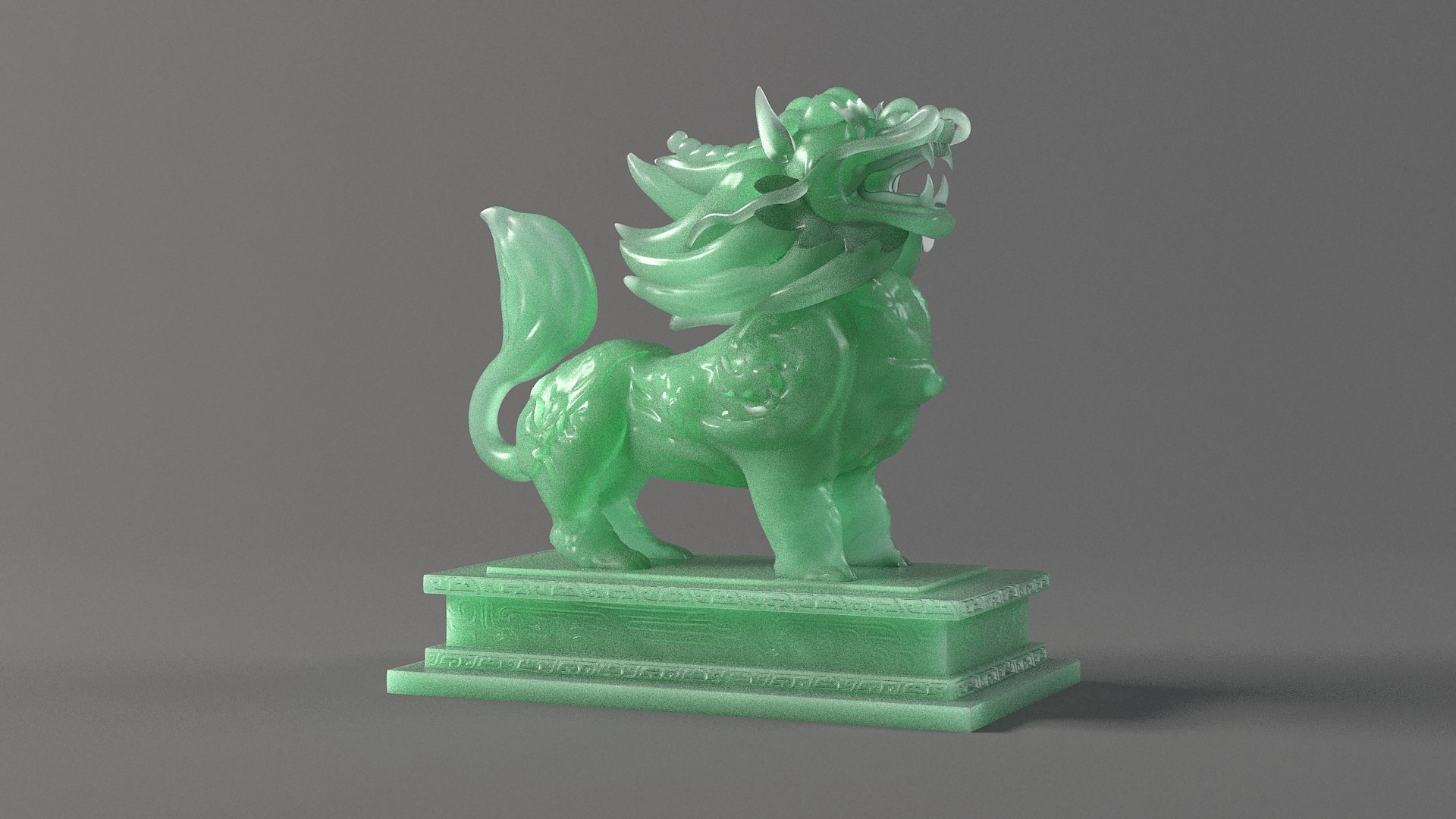 Carved Model Jade Seal Panlong Dragons 3D Model - TurboSquid 2242887