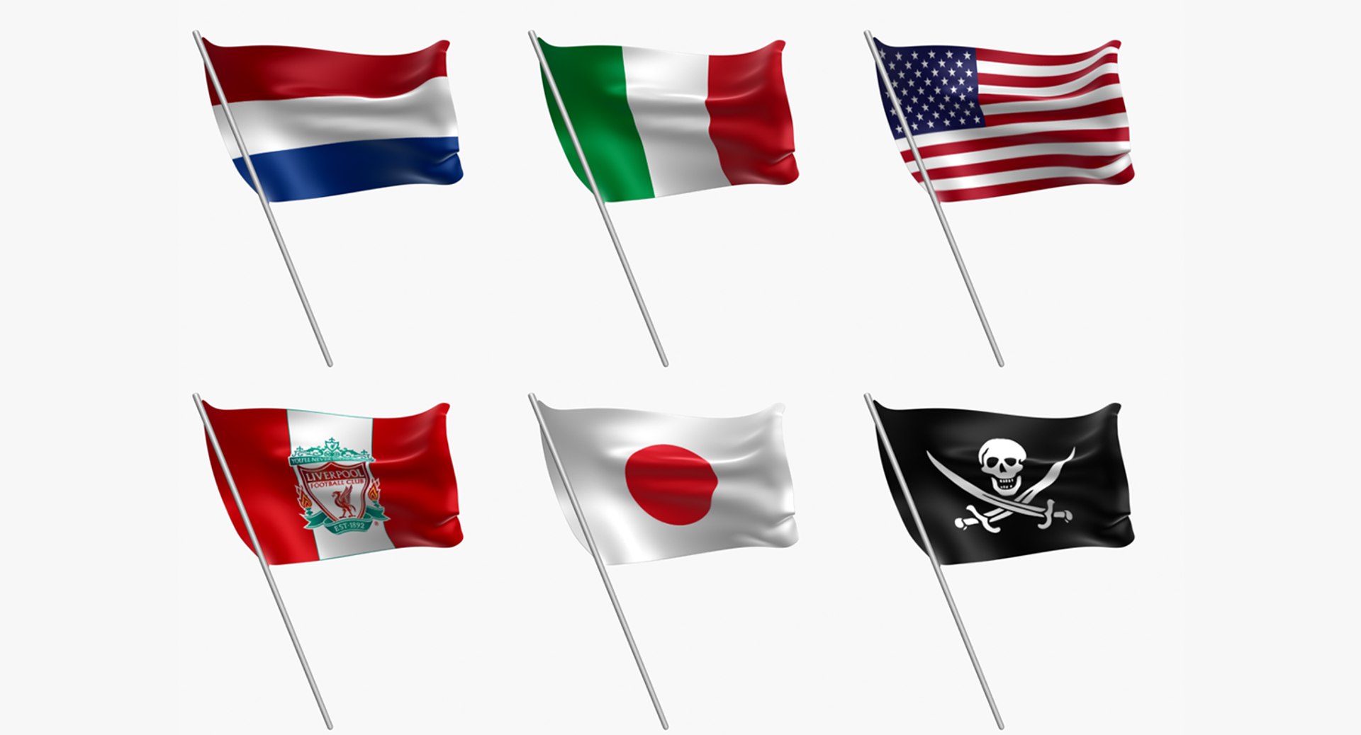 Swinging Flag Loop Animation 3d Max