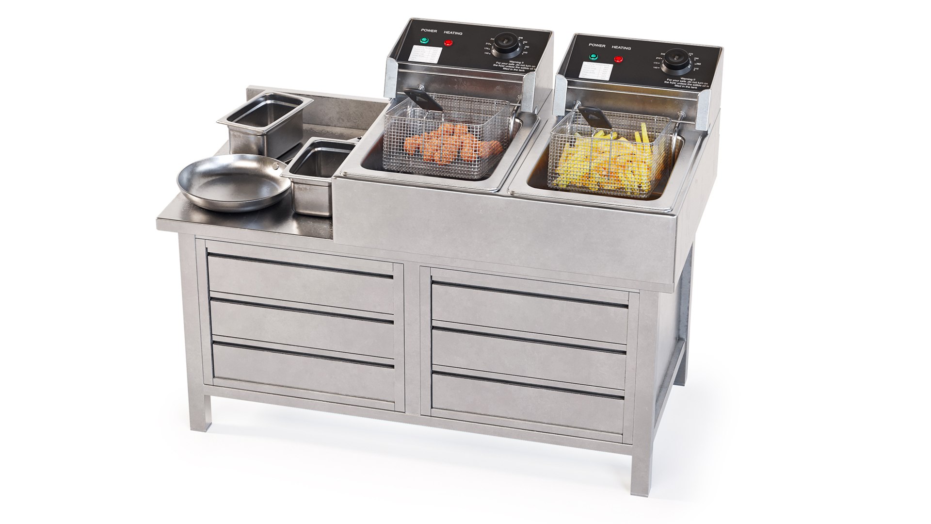Commercial Kitchen Set 01 Model - TurboSquid 2345779
