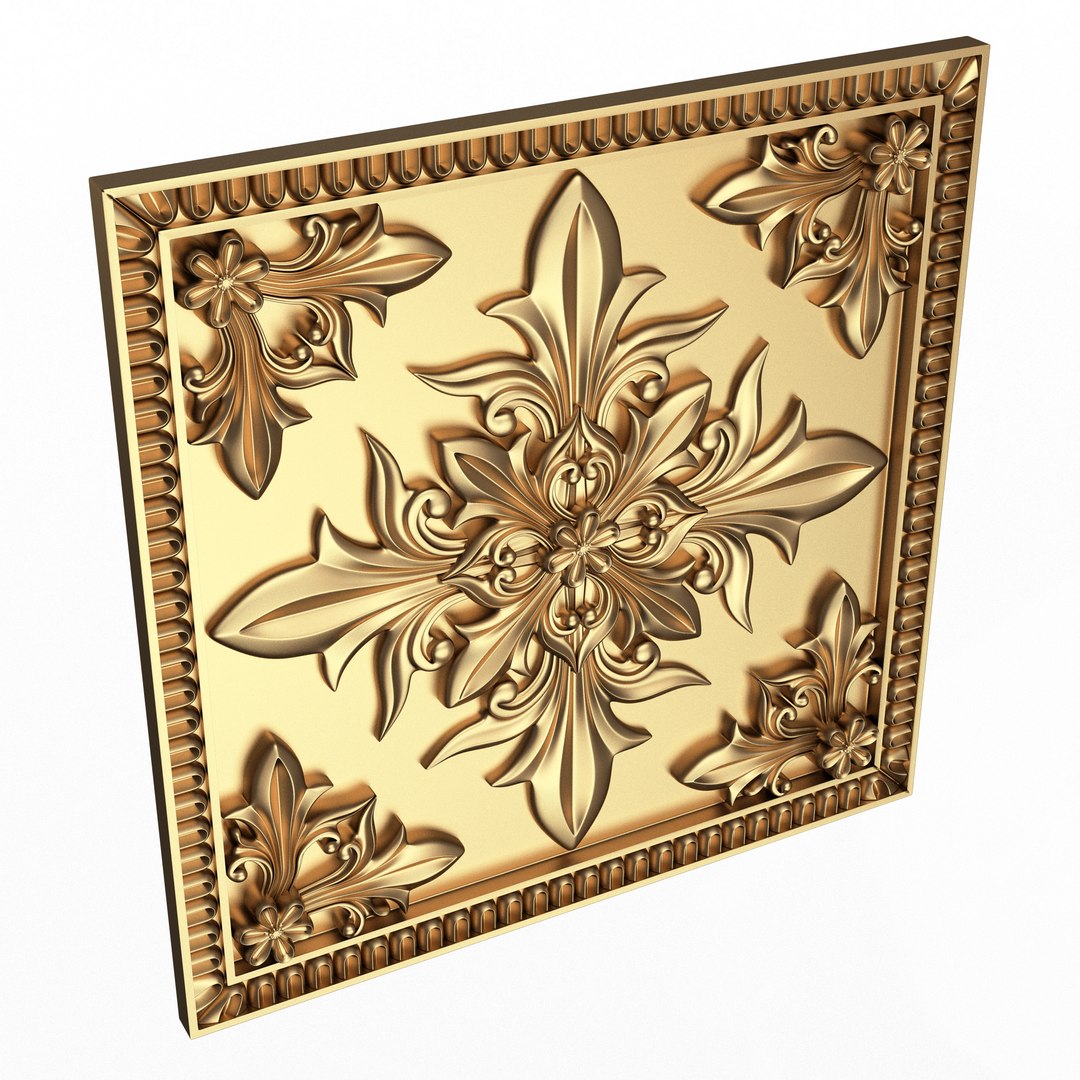 Carved Tile 03 3D - TurboSquid 2324920