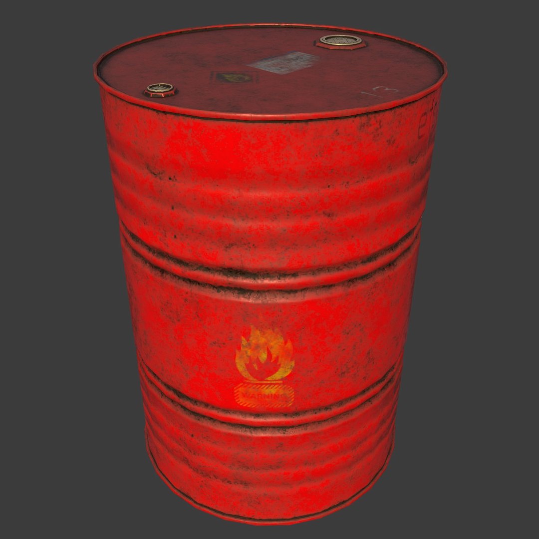 3D oil barrel ready model - TurboSquid 1504546