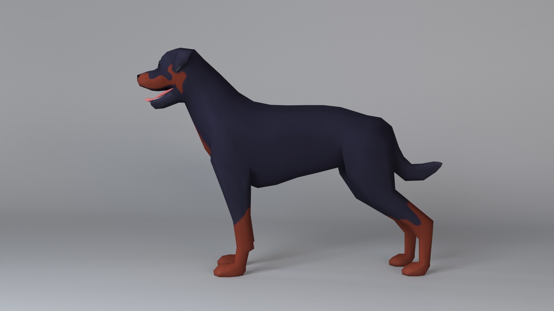 Dog Rottweiler Animated Cartoon 3D Model - TurboSquid 2133139