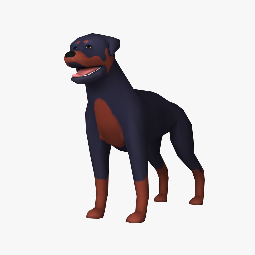 Dog rottweiler animated cartoon 3D model - TurboSquid 2133139