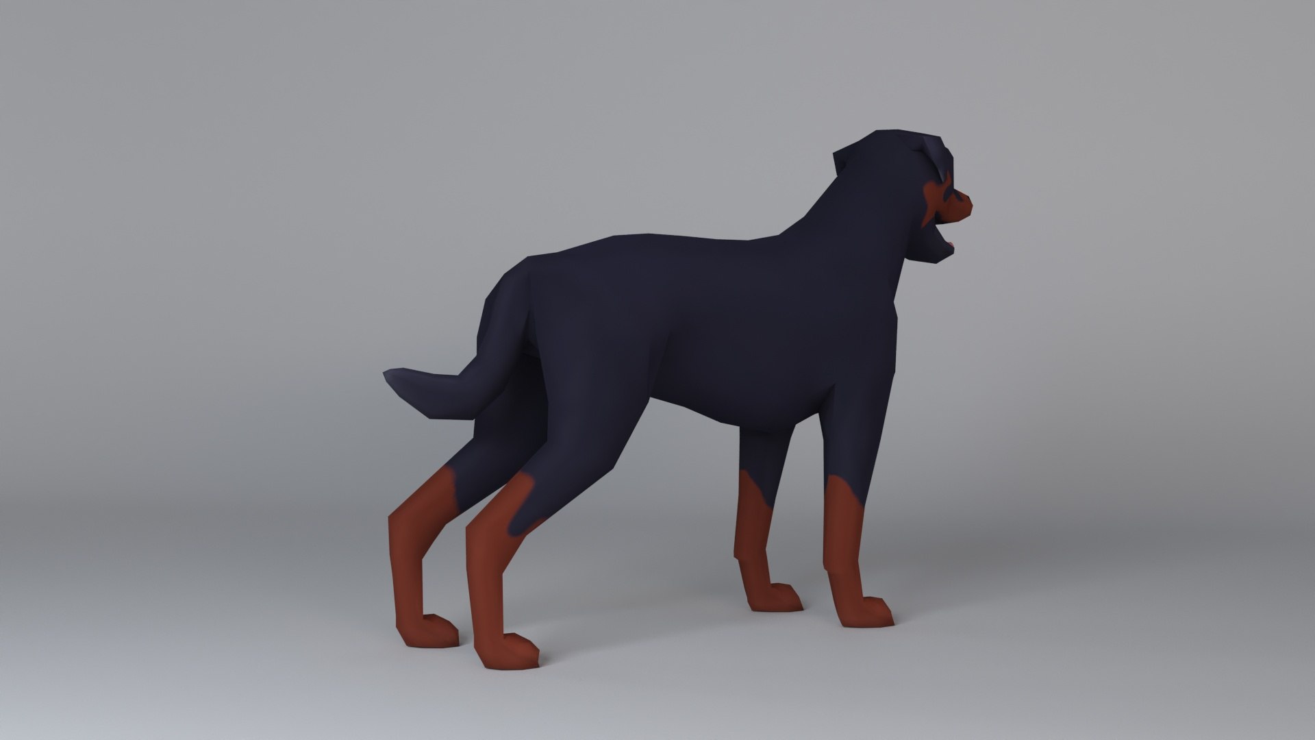Dog Rottweiler Animated Cartoon 3D Model - TurboSquid 2133139