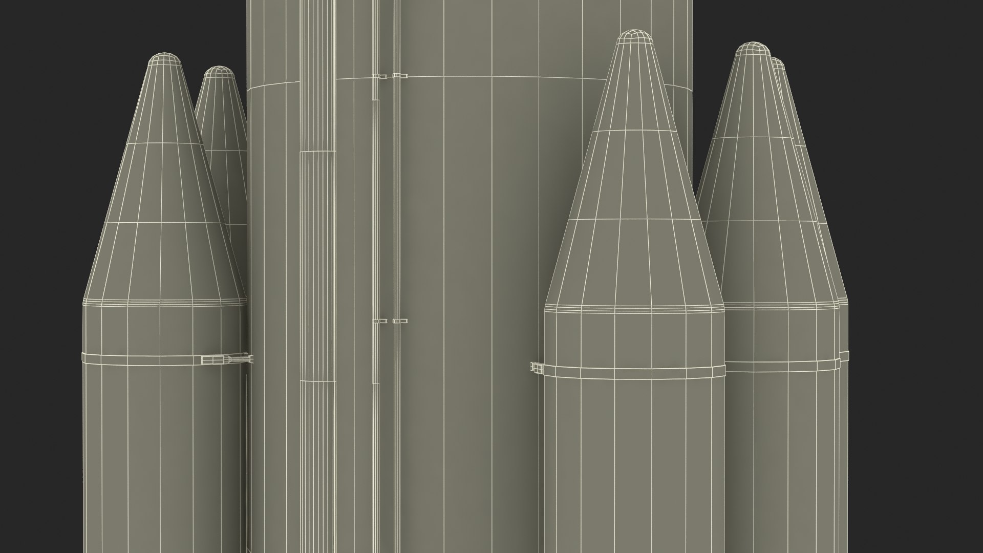 3D Model Heavy Lift Rocket With Six Solid Boosters - TurboSquid 2198727