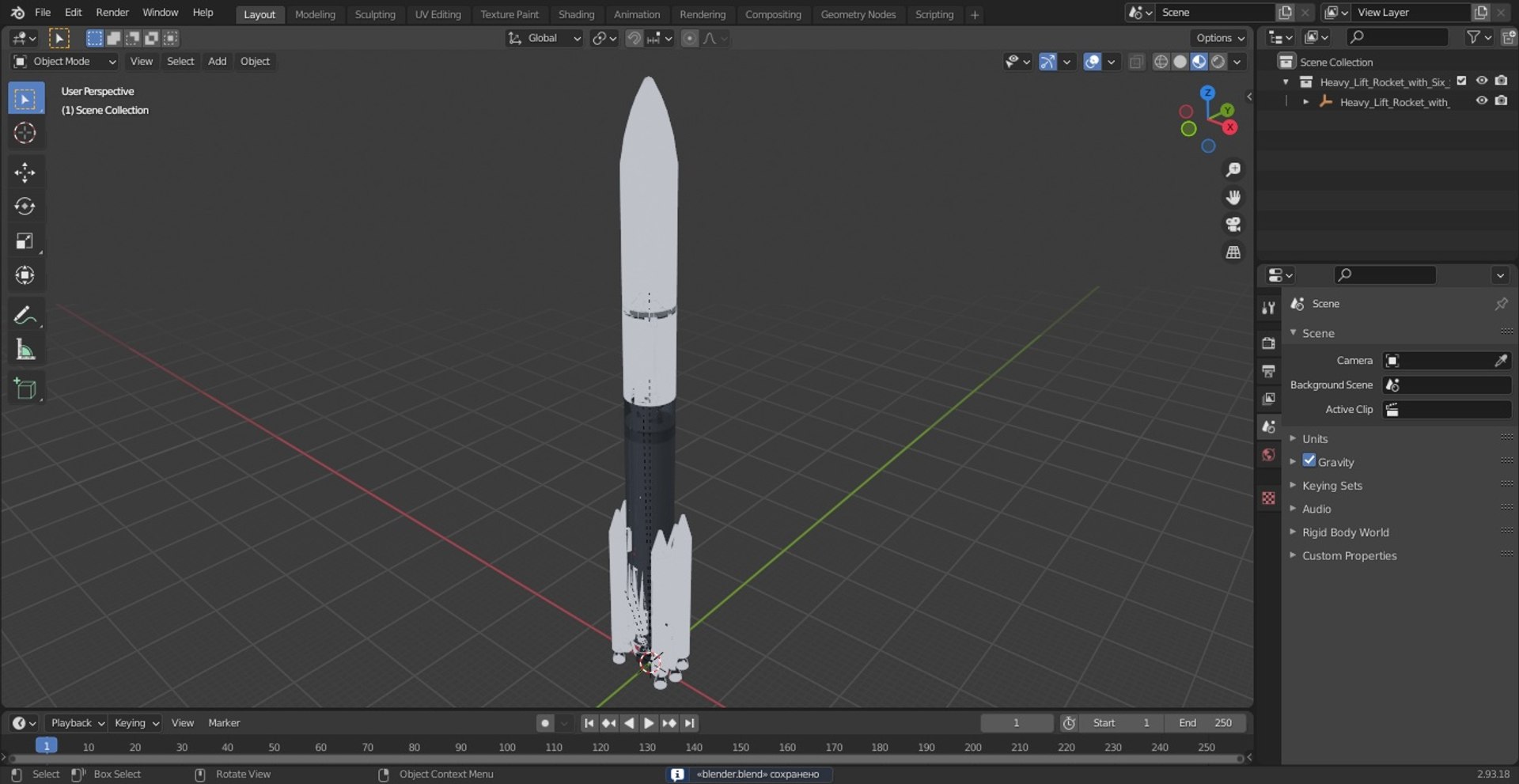 3D Model Heavy Lift Rocket With Six Solid Boosters - TurboSquid 2198727