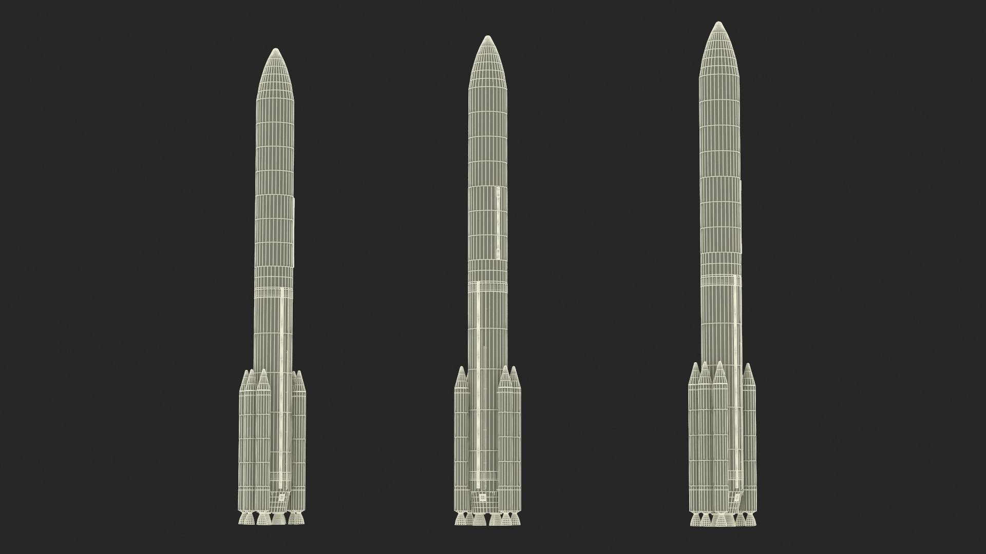 3D Model Heavy Lift Rocket With Six Solid Boosters - TurboSquid 2198727
