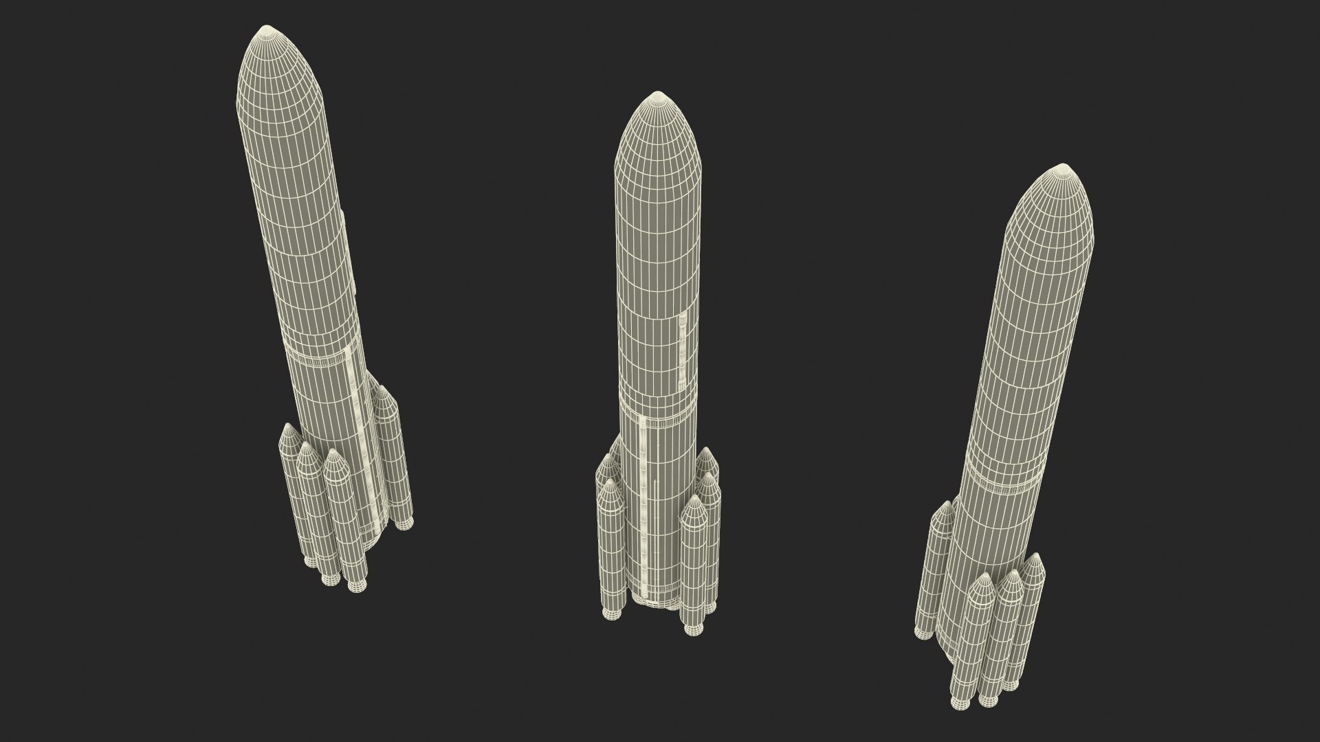 3D Model Heavy Lift Rocket With Six Solid Boosters - TurboSquid 2198727