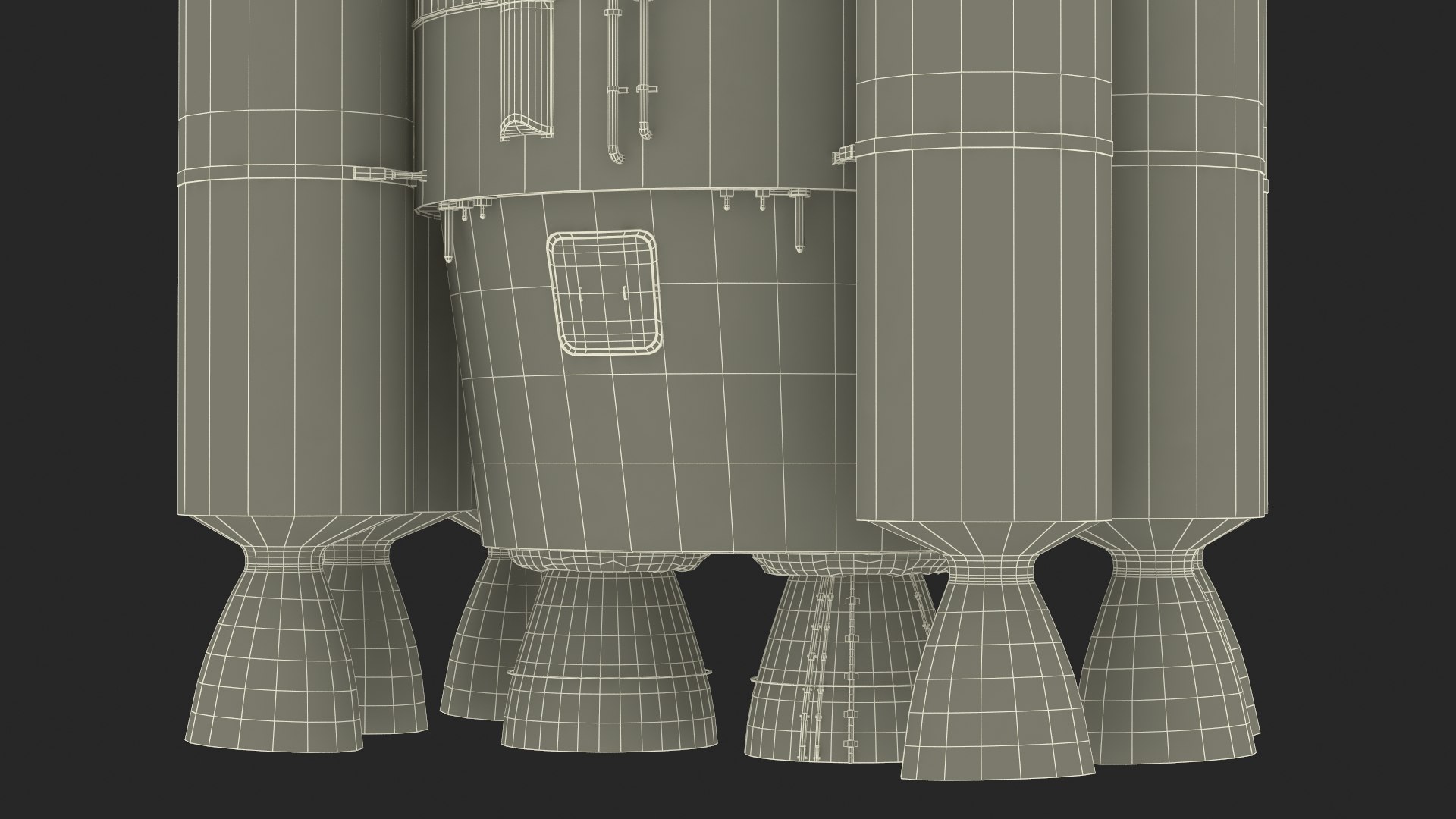 3D Model Heavy Lift Rocket With Six Solid Boosters - TurboSquid 2198727