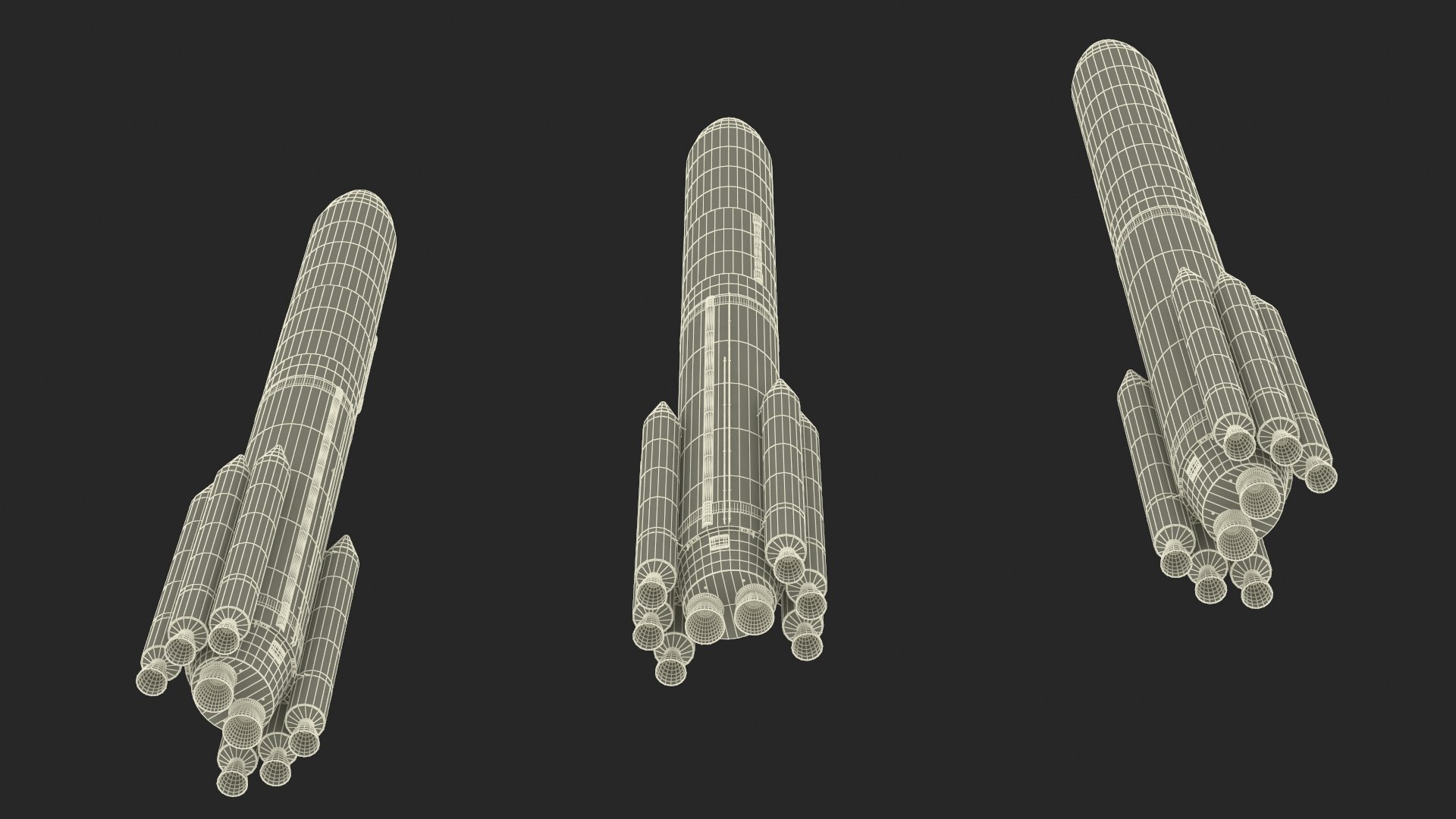 3D Model Heavy Lift Rocket With Six Solid Boosters - TurboSquid 2198727