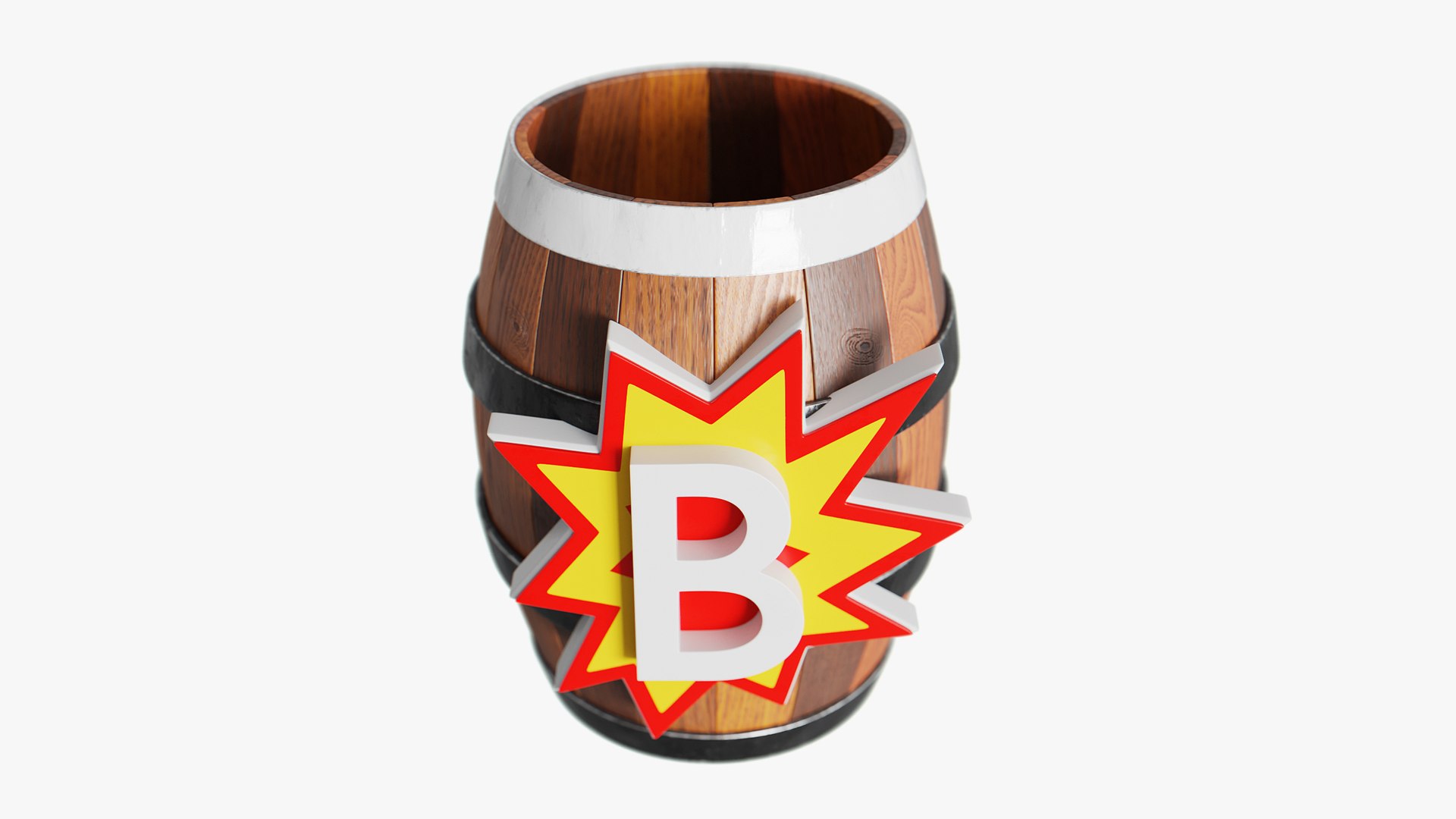 Donkey Kong Bonus Barrel Model - TurboSquid 2358978