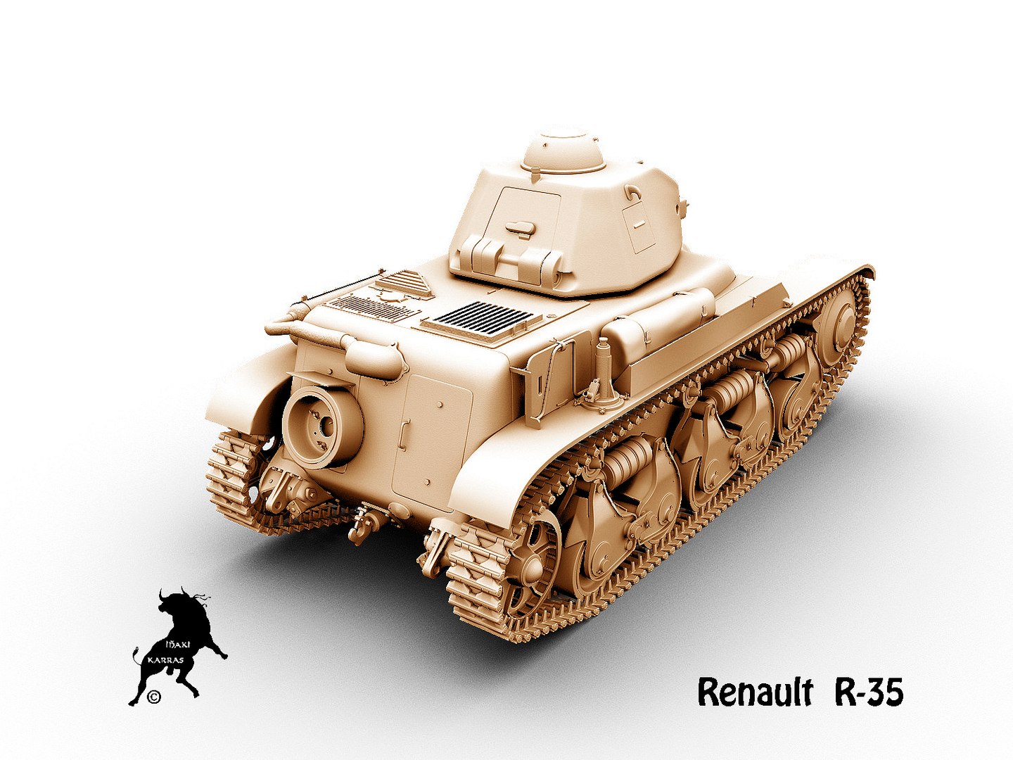 3D Renault R35 French Model - TurboSquid 1237266
