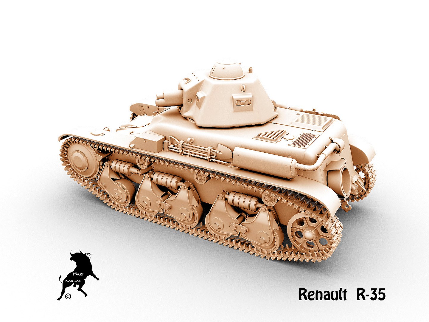 3D Renault R35 French Model - TurboSquid 1237266