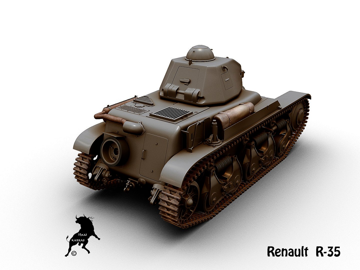 3D Renault R35 French Model - TurboSquid 1237266