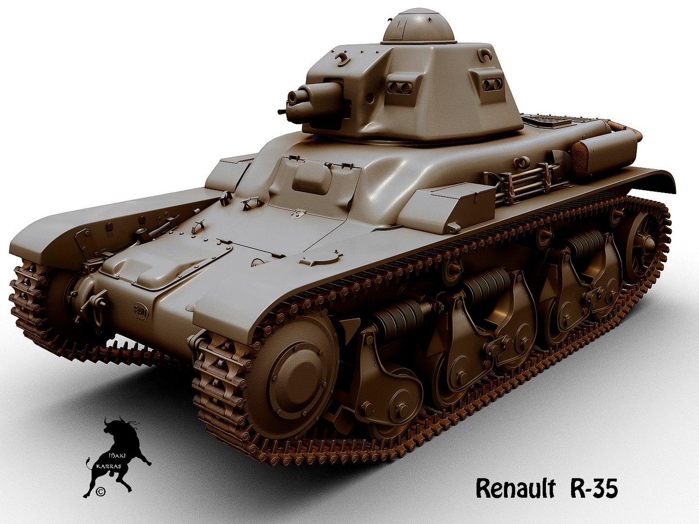 3D Renault R35 French Model - TurboSquid 1237266