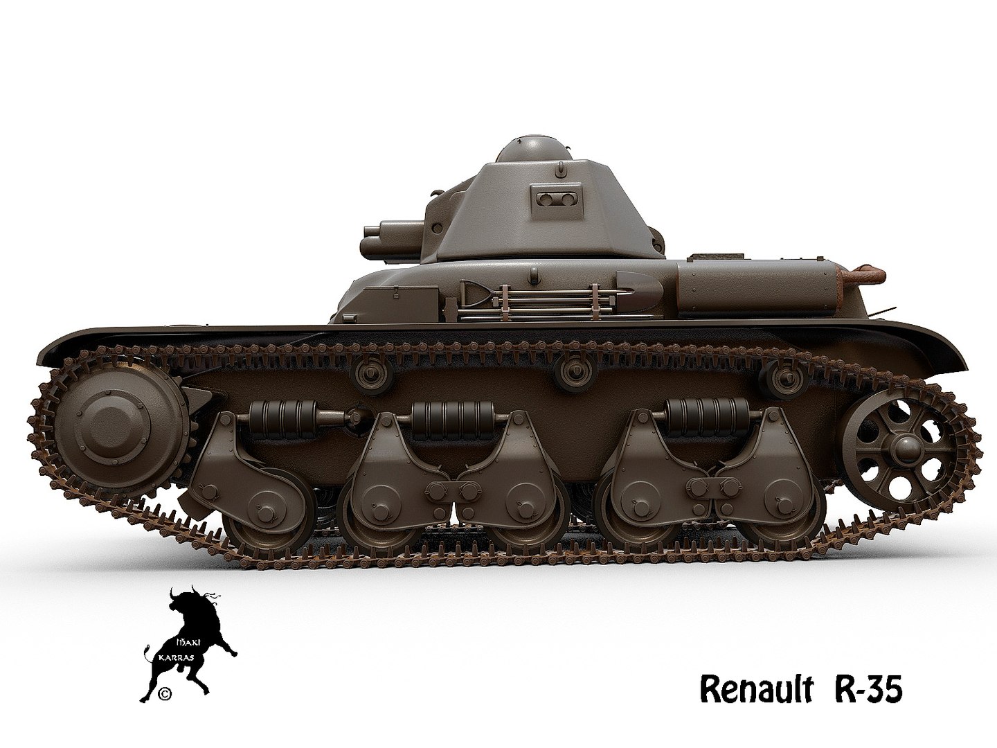 3D Renault R35 French Model - TurboSquid 1237266