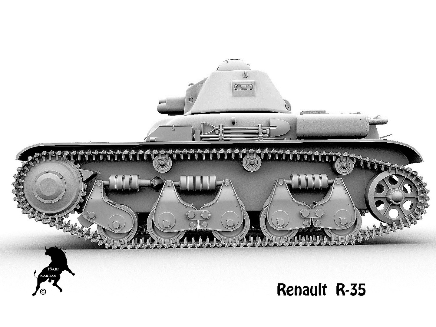 3D Renault R35 French Model - TurboSquid 1237266