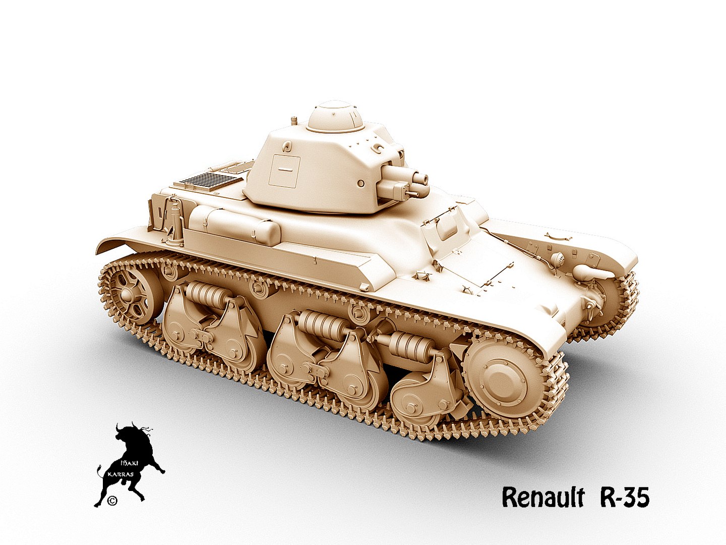 3D Renault R35 French Model - TurboSquid 1237266