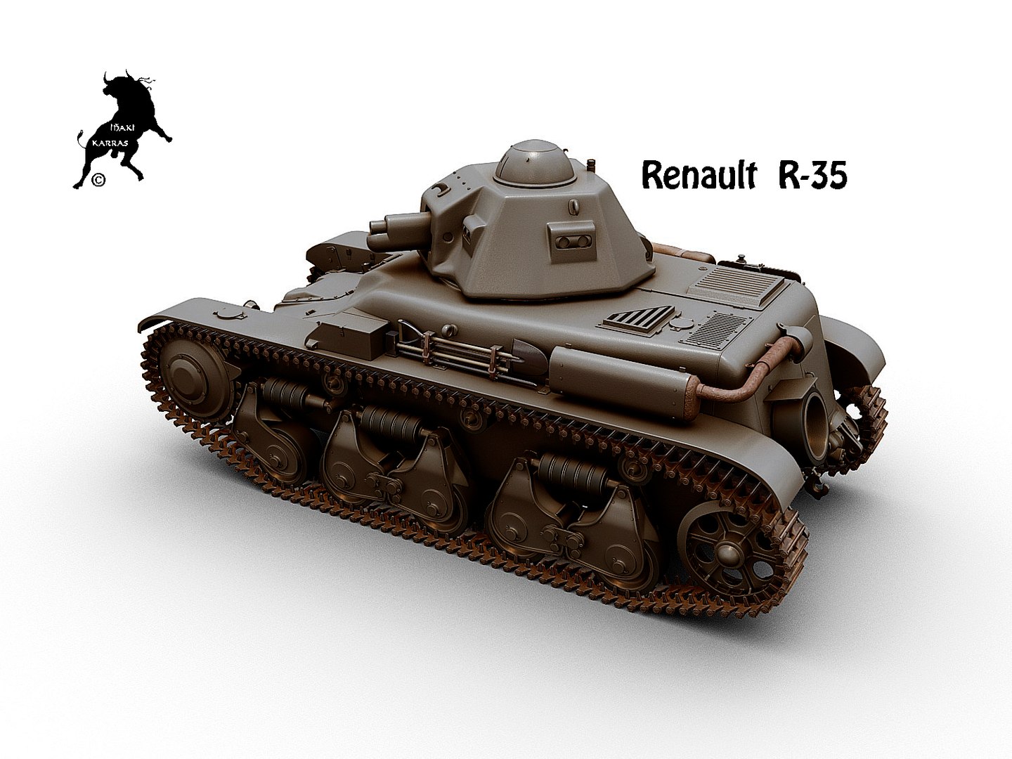 3D Renault R35 French Model - TurboSquid 1237266