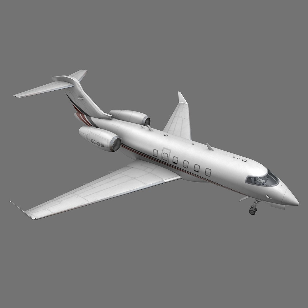 3d Real-time Bombardier Challenger 350