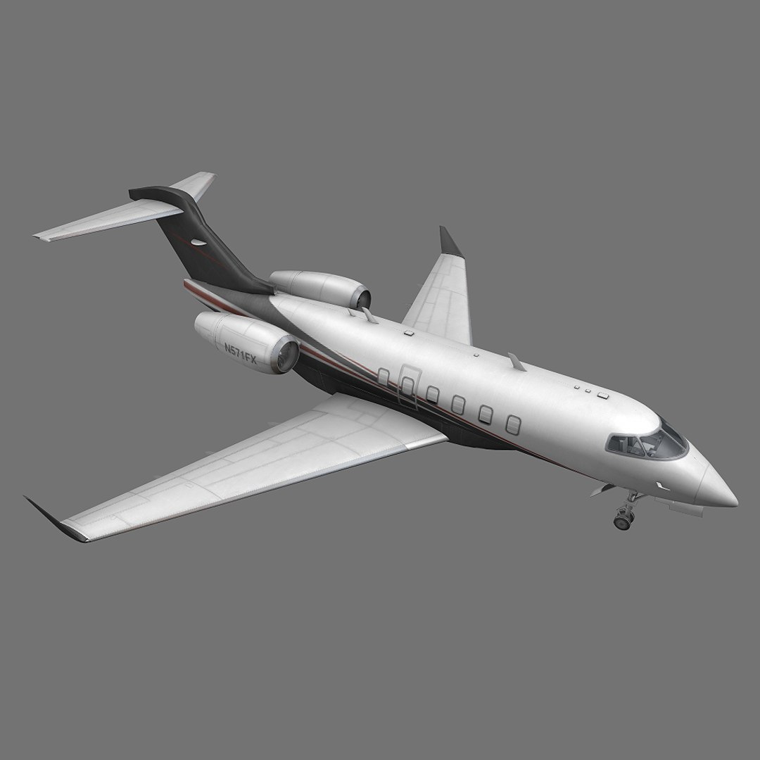 3d Real-time Bombardier Challenger 350