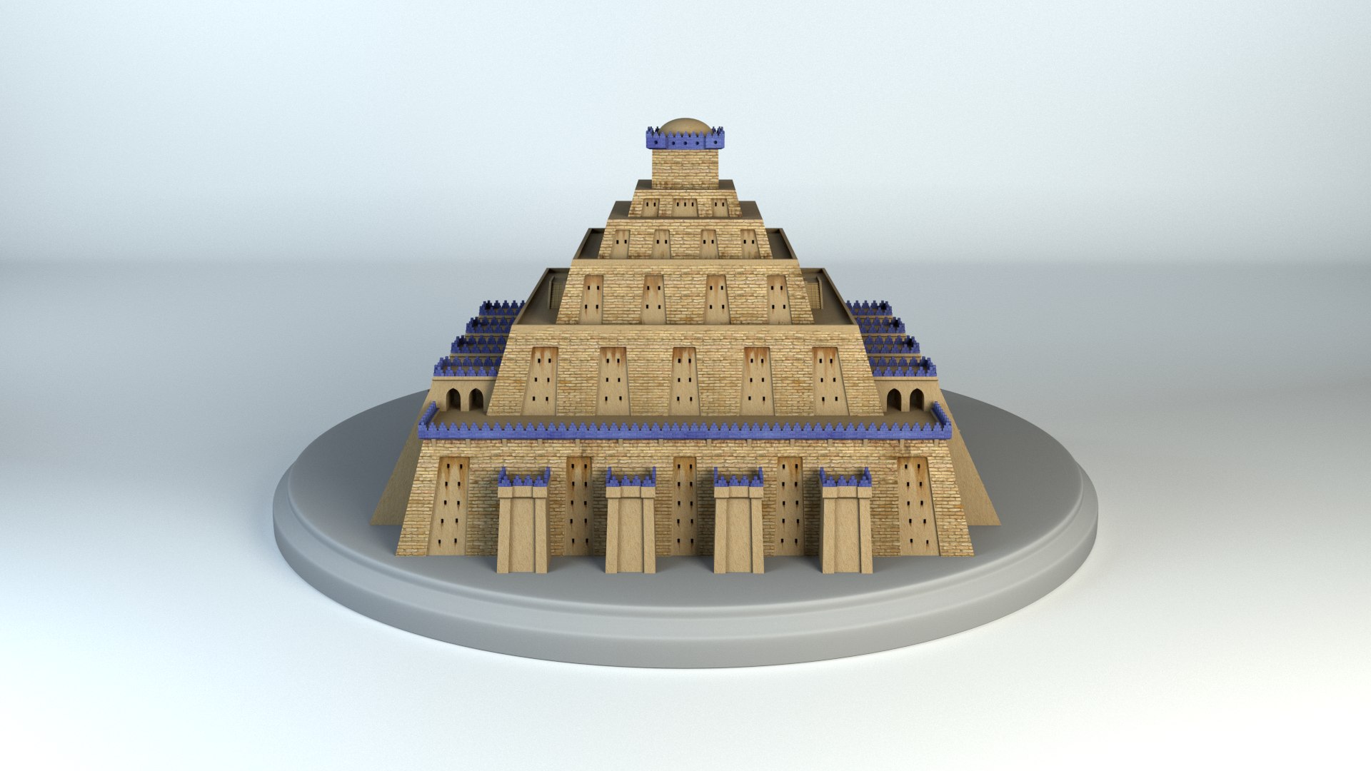 3D Model Mesopotamia Ziggurat - TurboSquid 1251089