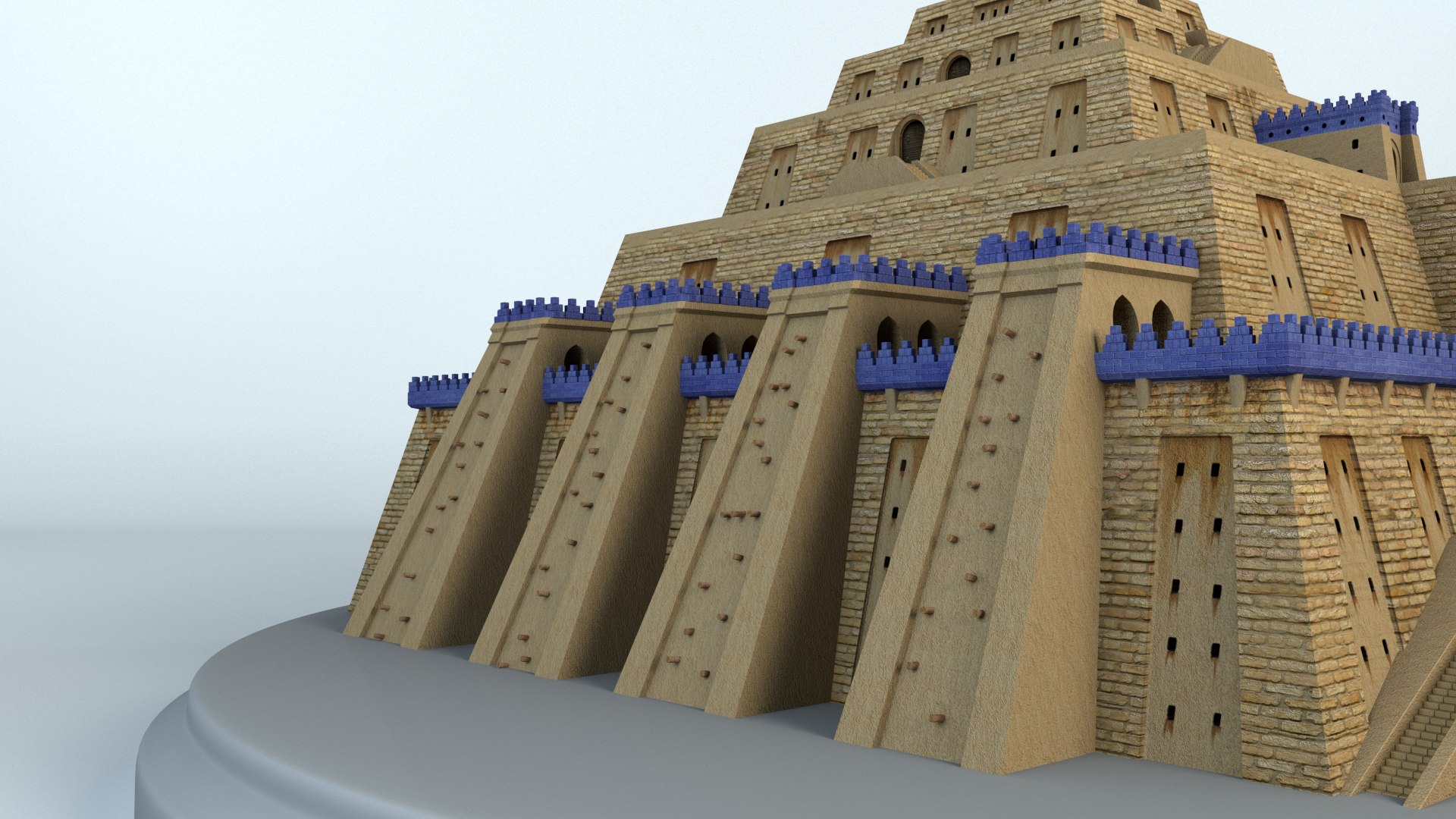 3D Model Mesopotamia Ziggurat - TurboSquid 1251089