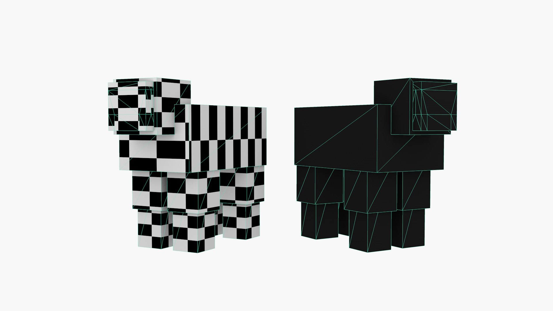 3D Sheep Minecraft - TurboSquid 2348161
